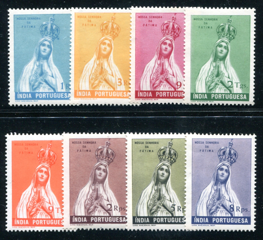 PORTOGHESE INDIA 1949 445-452 ** SET MARIA NUOVO DI ZECCA di FATIMA (08652