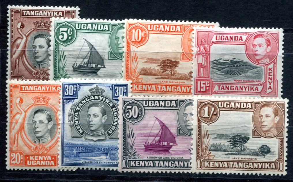 KENIA UGANDA TANGANJIKA 1938 52A-66C ex * OTTO BUONI VALORI (08715