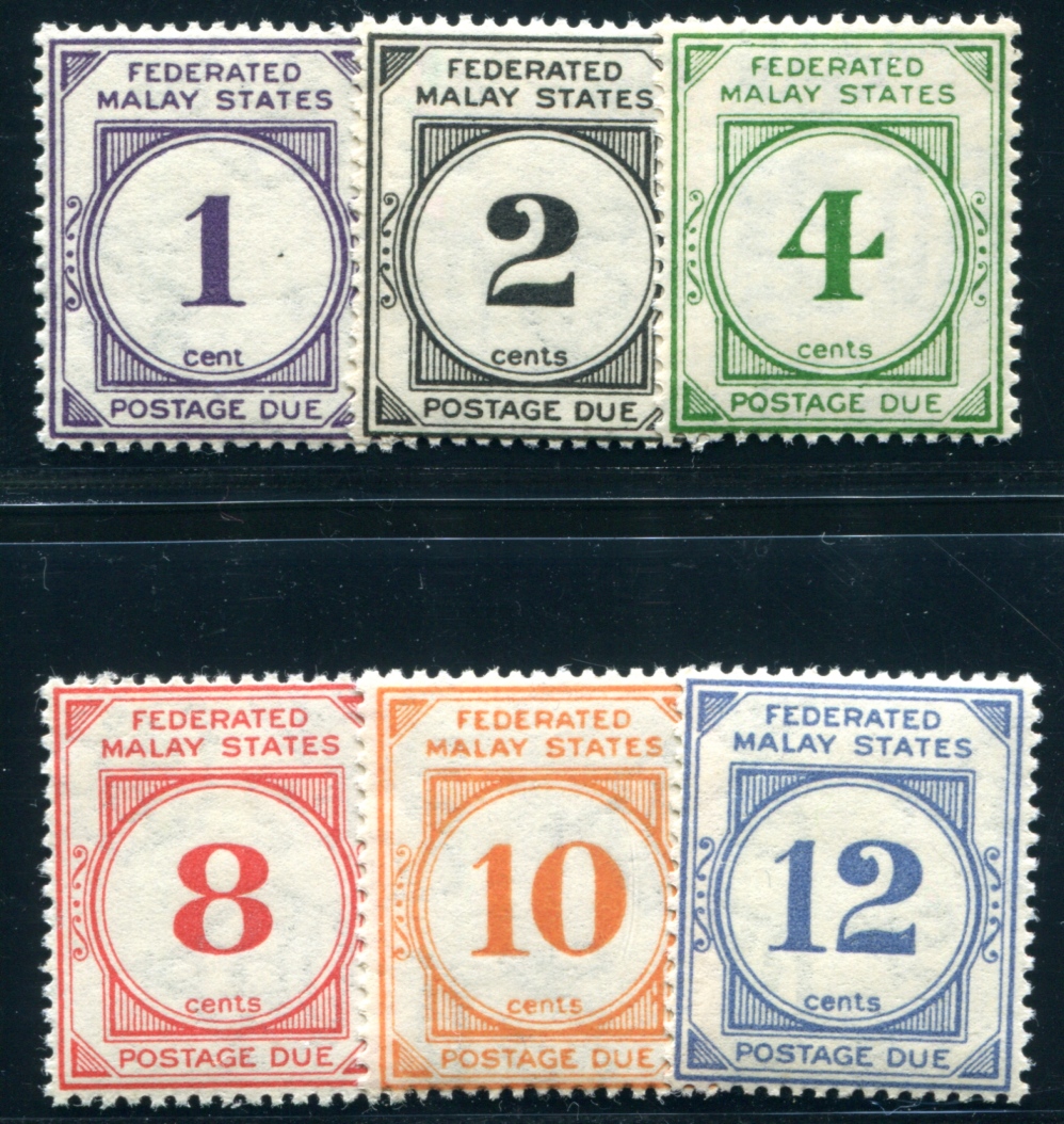 Malesia Stato Porto 1924 1-6** Nuovo Di Zecca Impeccabile (08758