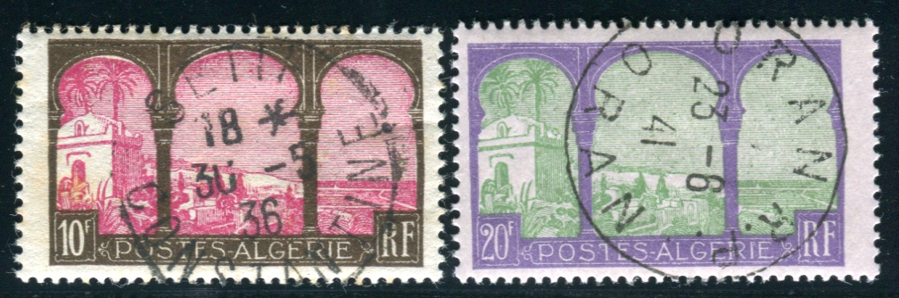 Algeria 1927 Yvert 84-85 Timbrato Impeccabile (K9502