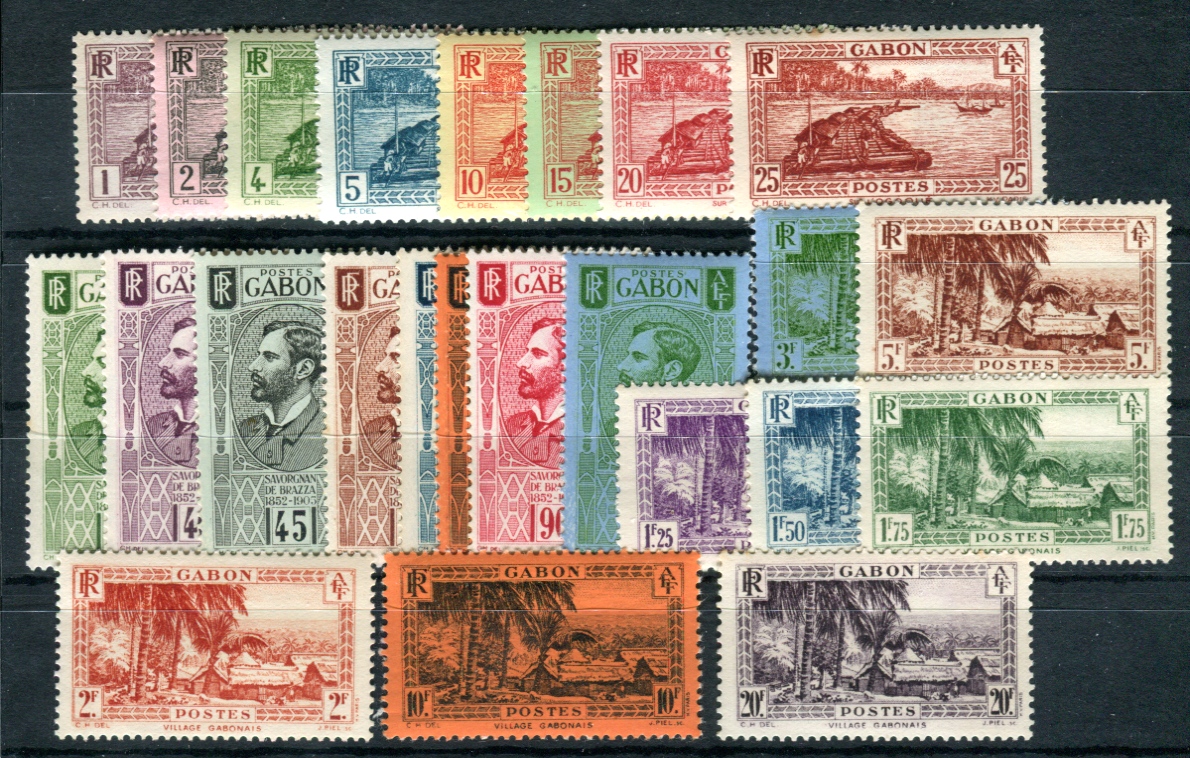GABON 1932 YVERT 125-146 per lo più ** NUOVO DI ZECCA IMPECCABILE (K9763