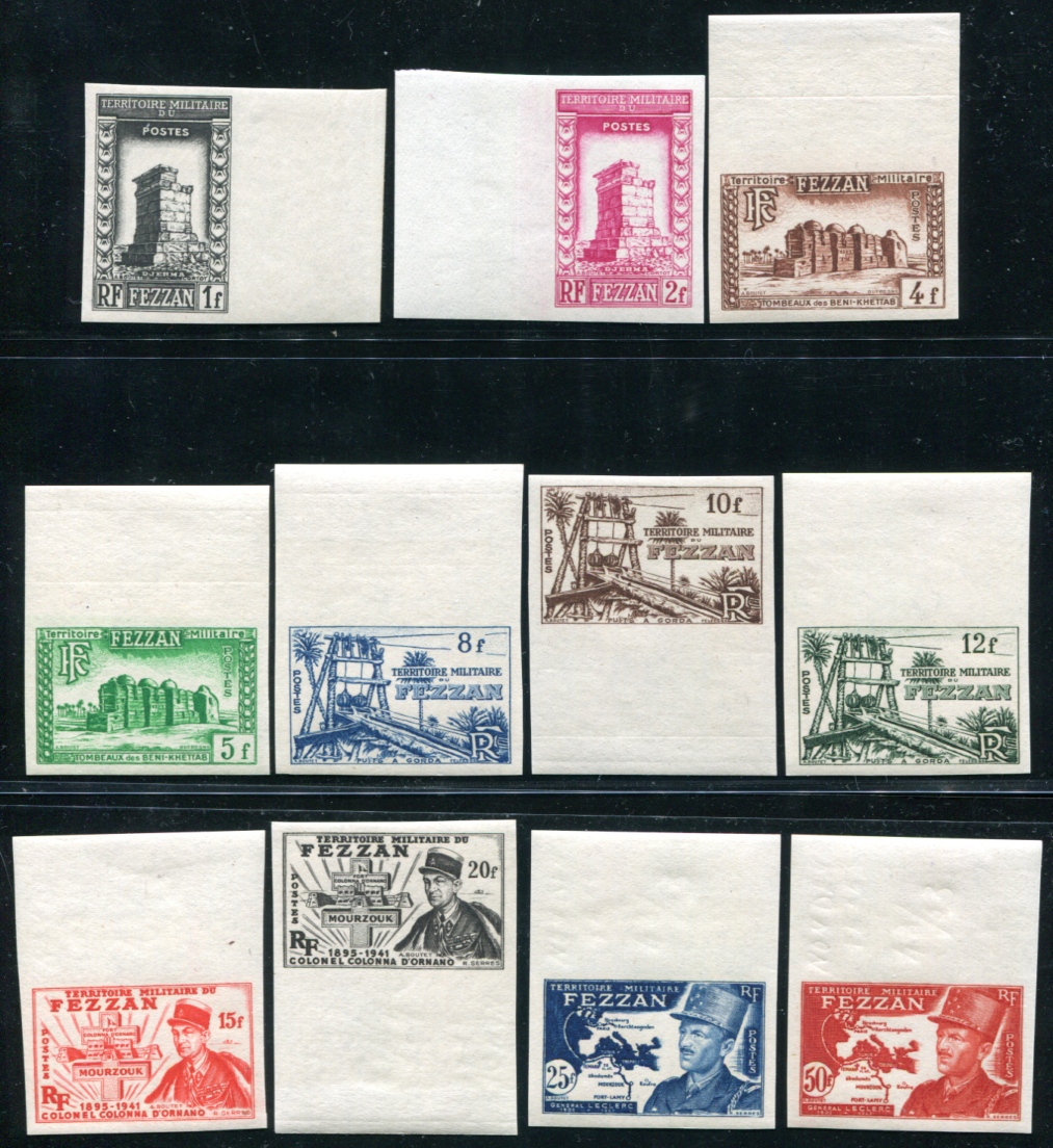 Fezzan 1949 Yvert 43-53 ** Nuovo Di Zecca Non Dentellato (S5319